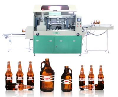 China 1 Colors Fully Automatic Screen Printing Machine For Glass Bottle Up To 2400pcs/Hr for sale