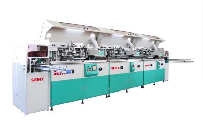 China Automatic Linear Screen Printing Machine for Plastic Bottles with Plasma Surface Treatment and Labeling Function for sale