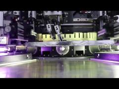 Zachtbuis-schermprinter met vernis- en warmstempelmachine, servo aangedreven printer