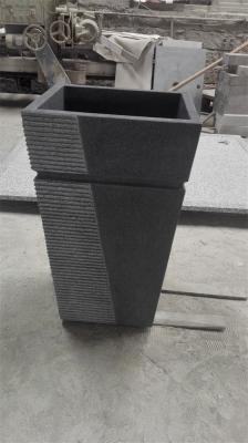 China G654 pedestal sinks, padang dark granite standing basin, G654 bathroom sinks for sale
