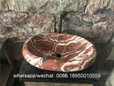 China Rosa Corral Marble Sinks Stone Wash Basin for sale