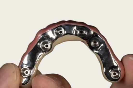 Quality Dental Zirconia Bridge Over Titanium Bar High Precision Implant Restorations for sale