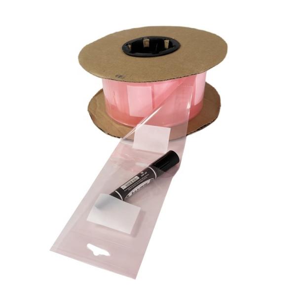 Quality Pink LDPE Plastic PE Anti Static Pre Opened Bags Gravure Printing For Auto Packing for sale