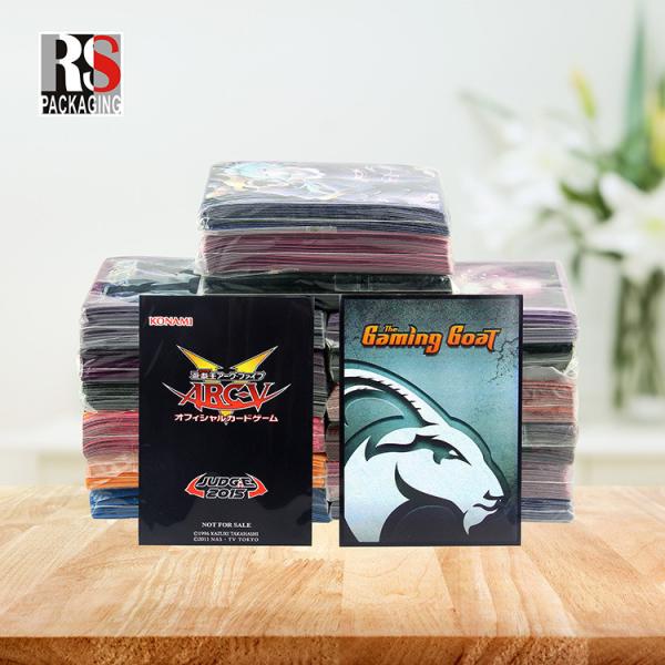 Quality Plastic Poly Trading Card Protector Sleeves Standard Size Custom Logo For Business Gift for sale