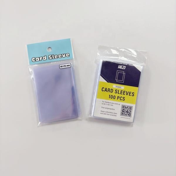 Quality Soft Clear Card Protector Sleeves For Game Sports Trading Card Storage for sale