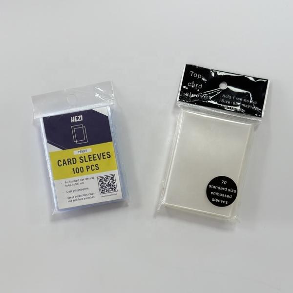 Quality Soft Clear Card Protector Sleeves For Game Sports Trading Card Storage for sale