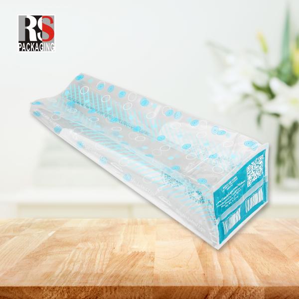 Quality Clear Packing Plastic BOPP Block Bottom Bags For Food Customized Logo for sale