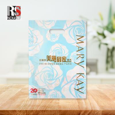 China PE Handle Shopping Bag Die Cut Thank You Shopping Bag For Book Store Packaging for sale
