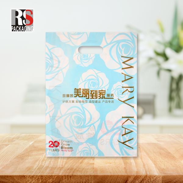 Quality PE Handle Shopping Bag Die Cut Thank You Shopping Bag For Book Store Packaging for sale
