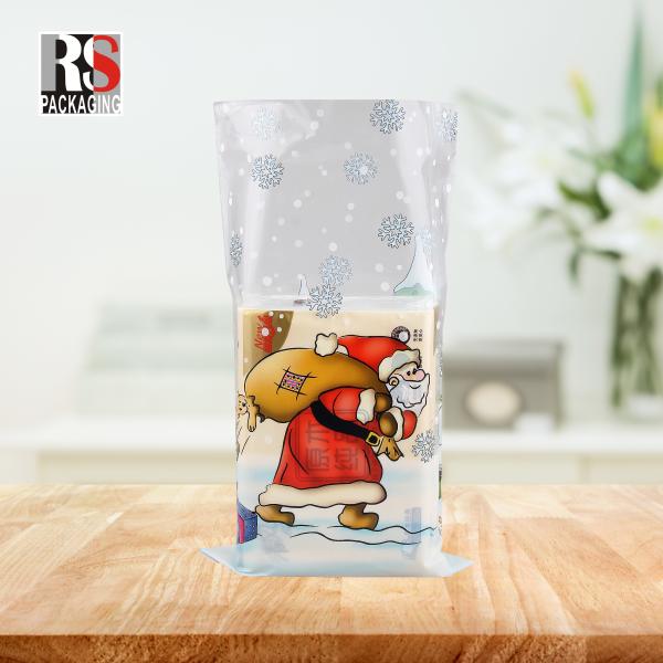 Quality Clear Colors Bopp Opp Flat Bottom Bag Plastic Square Bottom Bag For Sealing for sale