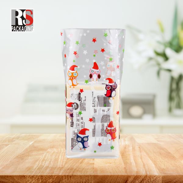 Quality Clear Colors Bopp Opp Flat Bottom Bag Plastic Square Bottom Bag For Sealing for sale