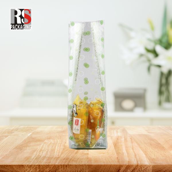 Quality Clear Colors Bopp Opp Flat Bottom Bag Plastic Square Bottom Bag For Sealing for sale