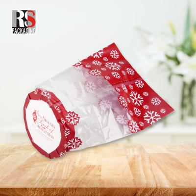 China OPP Plastic Side Gusset Flat Bottom Bag Gravure Printing With Heat Seal Handle for sale