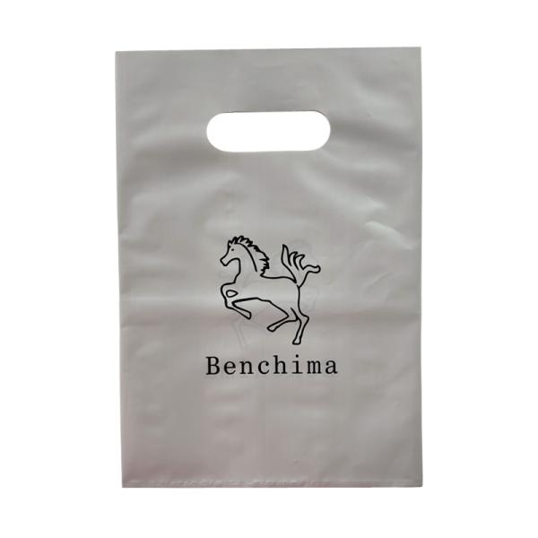 Quality Opaque LDPE Die Cut Handle Shopping Bag Plastic Retail Shopping Bag Customized for sale