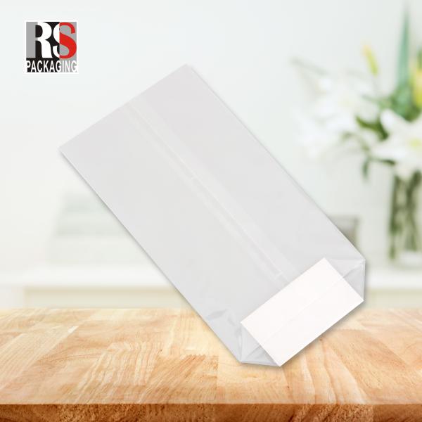 Quality 12x8x25cm Plastic Square Bottom Food Bag For Popcorn In Clear Or Customized Colors for sale