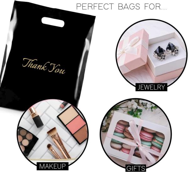 Quality Custom Logo Printing Handle Shopping Bag Reusable Plastic Gift Bags For Retail for sale