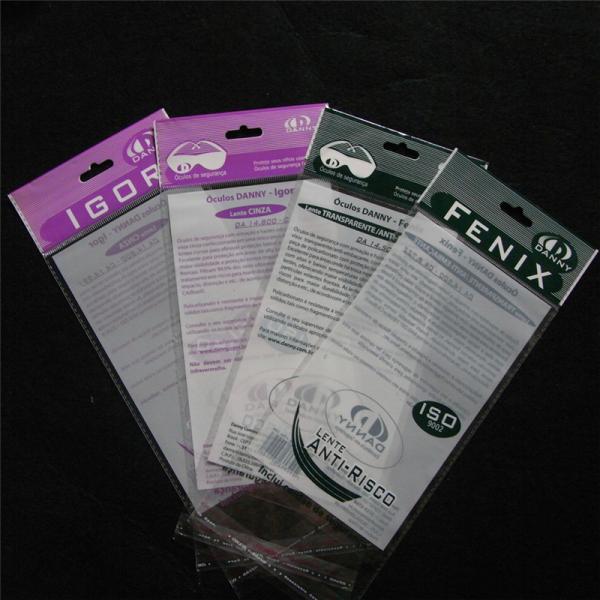 Quality OPP BOPP Plastic Self Sealing Bags With Hang Holes All Size Stand Up Pouch for sale