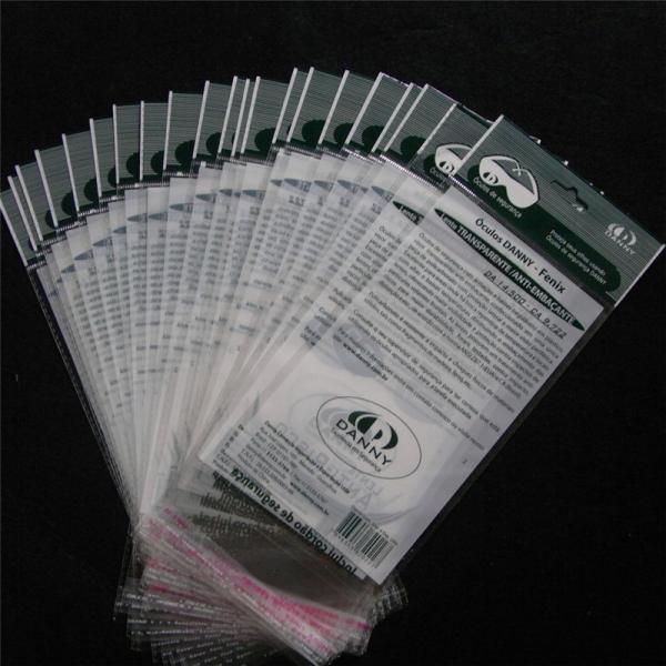 Quality OPP BOPP Plastic Self Sealing Bags With Hang Holes All Size Stand Up Pouch for sale
