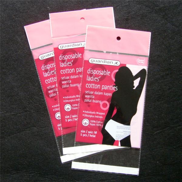 Quality OPP BOPP Plastic Self Sealing Bags With Hang Holes All Size Stand Up Pouch for sale