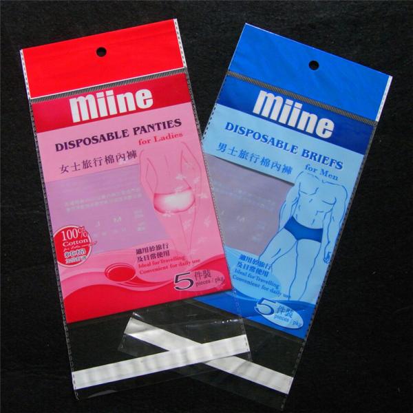 Quality OPP BOPP Plastic Self Sealing Bags With Hang Holes All Size Stand Up Pouch for sale