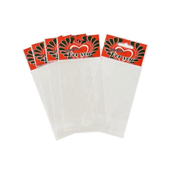 Quality Sealing Handle Bopp Poly Bag Self Adhesive Seal Header Bag With Euro Slot And for sale