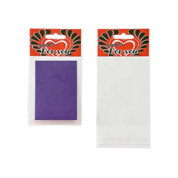 Quality Sealing Handle Bopp Poly Bag Self Adhesive Seal Header Bag With Euro Slot And for sale