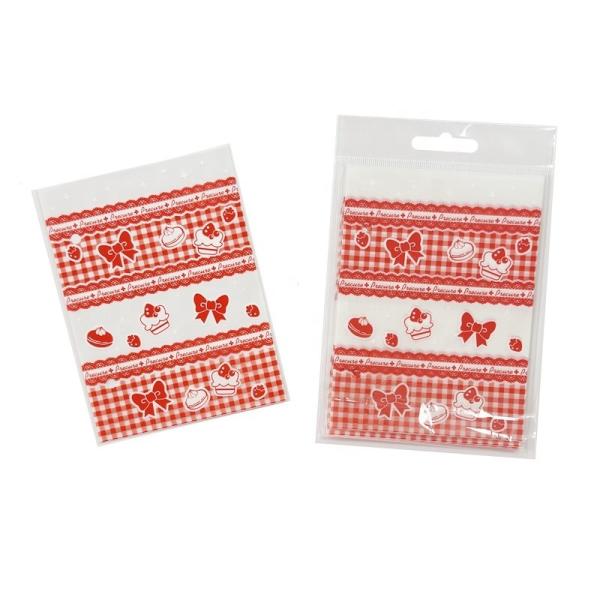 Quality Valentines Day Candy Bag Party Favors Clear Cellophane Treat Bags With Adhesive for sale