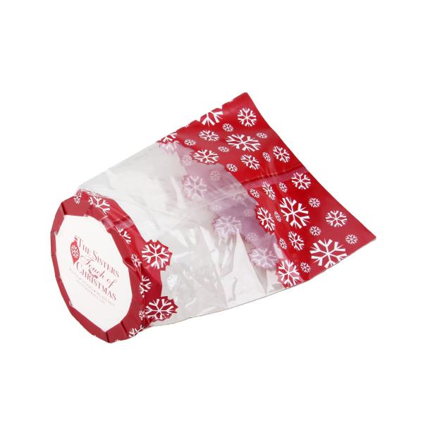 Quality Valentines Day Candy Bag Party Favors Clear Cellophane Treat Bags With Adhesive for sale