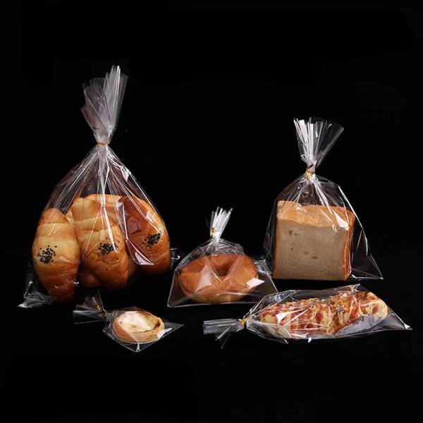 Quality Moisture Free Plastic Clear Bopp Bags For Bread Preservation And Storage for sale