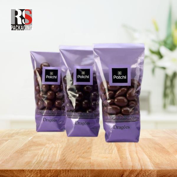Quality Custom Chocolate Mylar Packaging Bags Foldable Resealable Stand Up Zip Lock for sale
