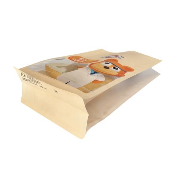 Quality Side Gusseted Flat Bottom Food Packaging Bag For Powder Snack Cookie Nuts Cereal Spice for sale