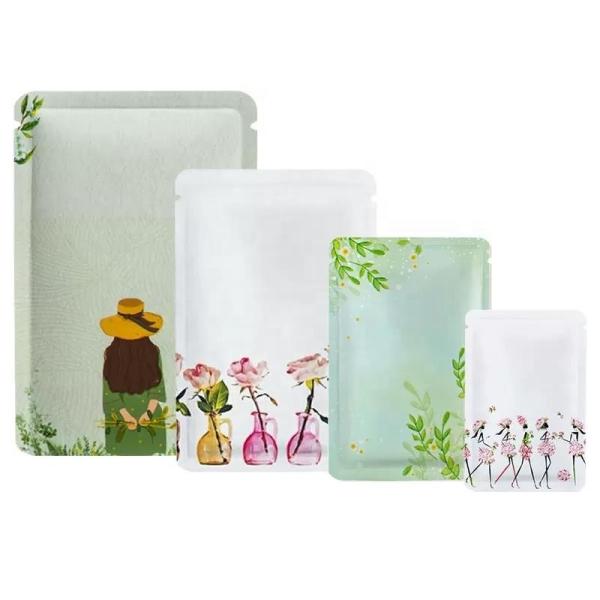 Quality Logo Printing Flat 3 Side Seal Pouch For Perfume Lotion Cream Powder Sachet for sale