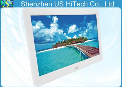 China 10 Inch Remote Control LCD Digital Photo Frame White / Black For Advertisement for sale