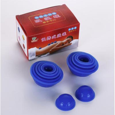 Cina 12pcs Chinese Plastic Facial Cupping Cups Set Gua Sha Can Silica Gel Anti Cellulite Massaggio Terapia per il corpo/Viso in vendita