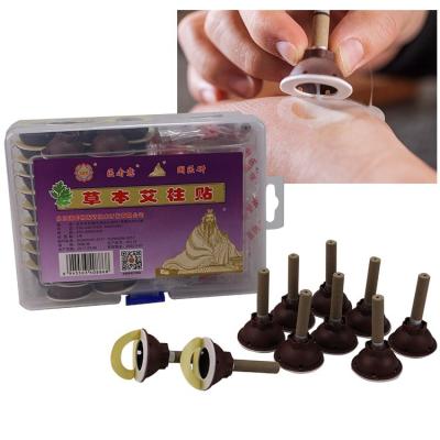 China Quantity 50 sticks/box Moxibustion Acupupoint mini moxa self stick-on for Moxa therapy for sale