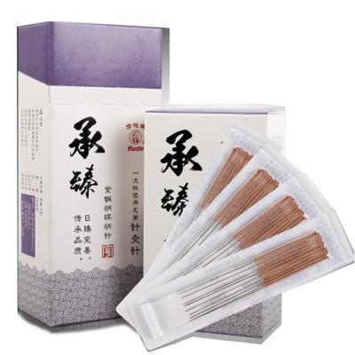 China Agulhas de acupuntura tradicionais chinesas Hwato descartáveis estéreis com laço 100pcs/caixa à venda