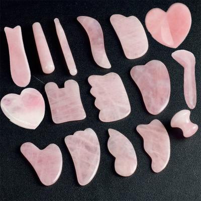 China 100% HandMade Rose Quartz Real Jade Gua Sha Massage Tool Express/Air/Sea/Train Shipping for sale