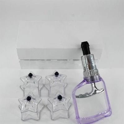 China Love Heart Shape 4pcs/set Plastic Hijama Cups Star Cupping Set for Body Massage Therapy for sale