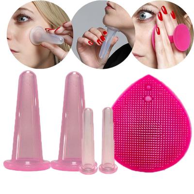 Cina Massaggio a tazza di aspirazione in silicone da 4 pezzi per autoterapia facciale e trattamenti di bellezza in vendita