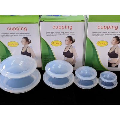 China 4pcs helder siliconen bekertje set voor schoonheid en vochtbehandeling transparante bekertjes Te koop