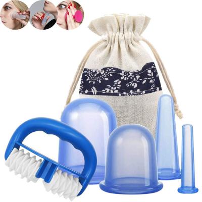 Cina Anti-aging Body Therapy Set di massaggio in silicone verde con logo stampato e tazze in vendita