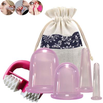 Cina Anti-aging Body Therapy Set di massaggio in silicone verde con logo stampato e tazze in vendita