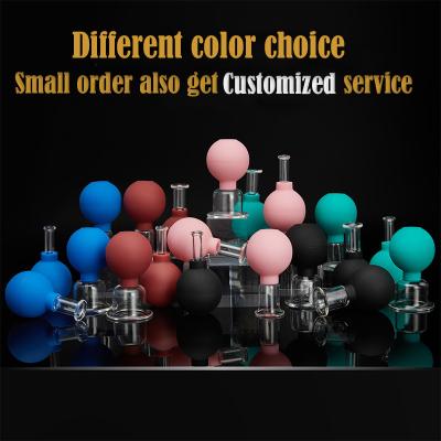 China Roze glazen potten Vacuüm Massager Cup Rubber Massage Body Guasha Zuigbekers Verslanking Anti Cellulitis Blikken Set Te koop