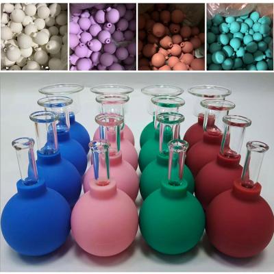 China Roze glazen potten Vacuüm Massager Cup Rubber Massage Body Guasha Zuigbekers Verslanking Anti Cellulitis Blikken Set Te koop