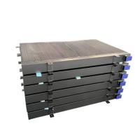 China Stackable Batch Horizontal Large Wide Flat Aluminum Evaporator Heat Exchanger Plate Fin for sale