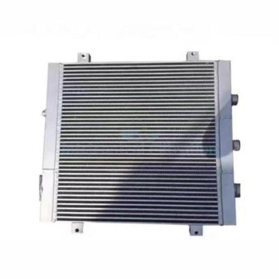 China Vertical Four Corner Triple Side Port Aluminum Air Compressor Heat Exchanger Plate Fin for sale