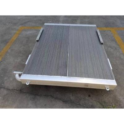 China Split Core Side Single Curved Oil Port Vertical Marine Engine Heat Exchanger Fin Cooler for sale