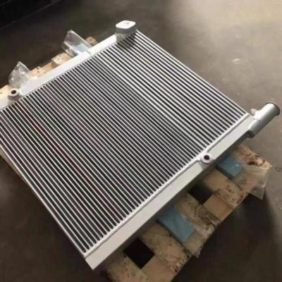 China Asymmetric Multi Port Single Side Horizontal Outlet Vertical Fin Bare Aluminum Heat Exchanger for sale