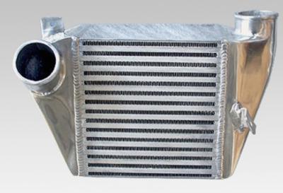 China Elbow Header Horizontal Fin Aluminum Side Mount Intercooler For OEM Turbo Passenger Cars for sale