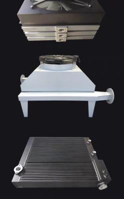 China Four Side Multi Point Mount Vertical Fin Composite Aluminum Construction Machinery Cooler for sale